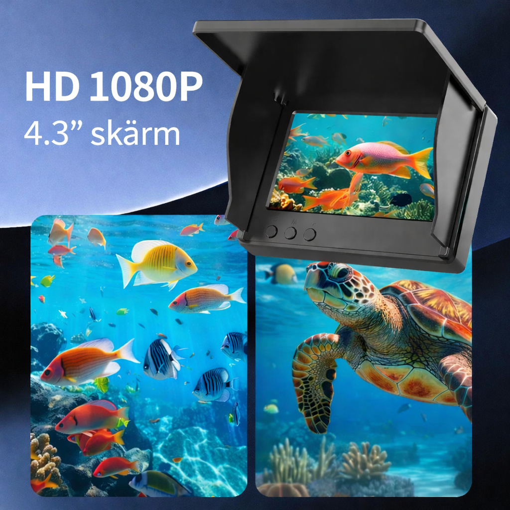 4.3" HD Fishing Camera Pro Fiskekamera med 30 meter kabel – Design & Divine